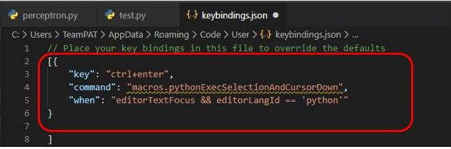 Running code in VS Code with Ctrl + Enter: move to next line - QuantSense